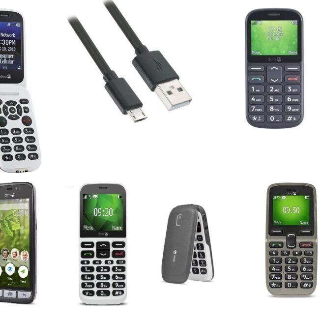 Extra Long 5 Meter Fast Charging USB Cable for Doro 6520, 605, 612 ...