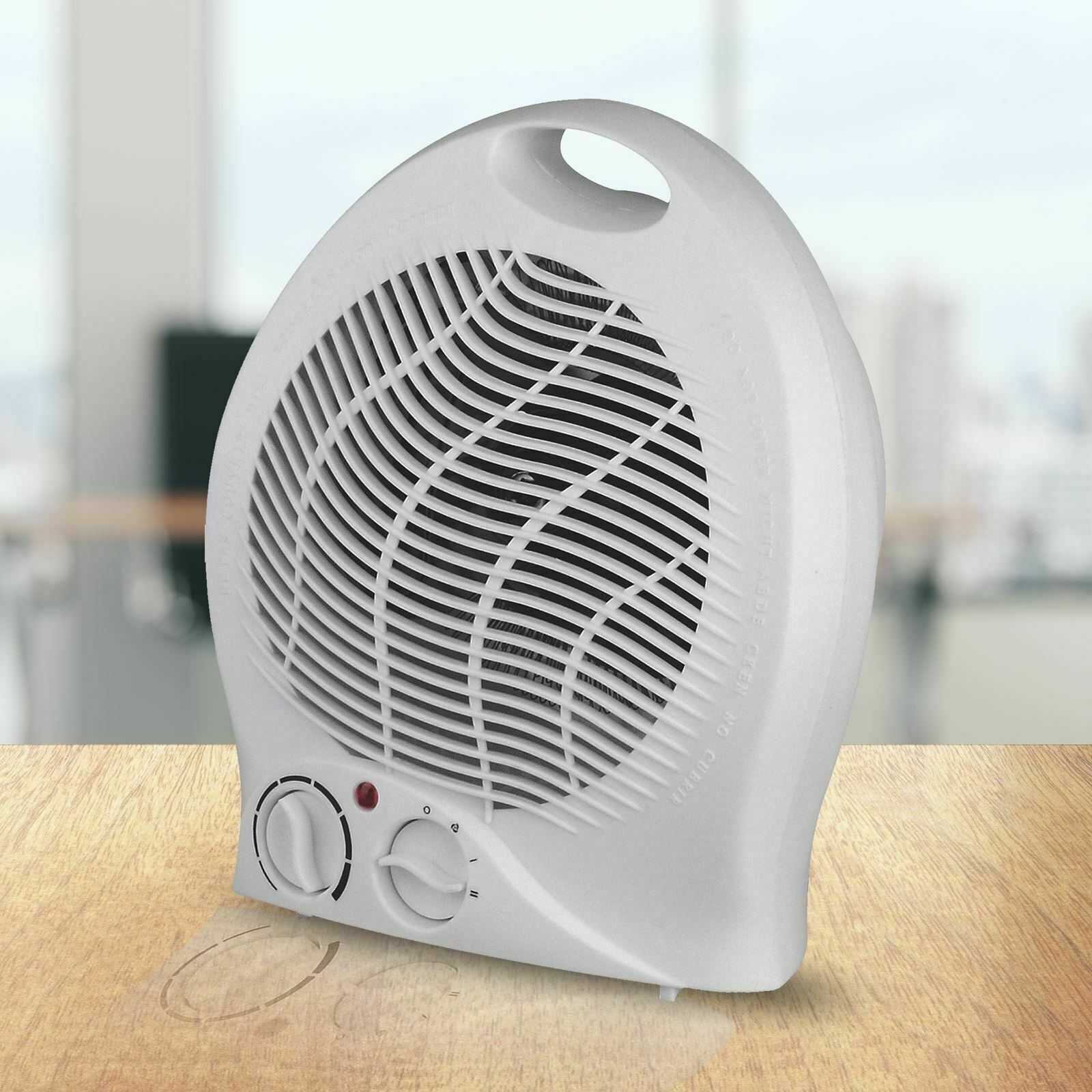 2000W Portable Silent Electric Fan Heater Hot & Cold Thermostat Upright ...