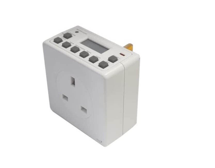 Programmable 13amp 7 Day Lcd Digital Electronic Plug In Timer Switch